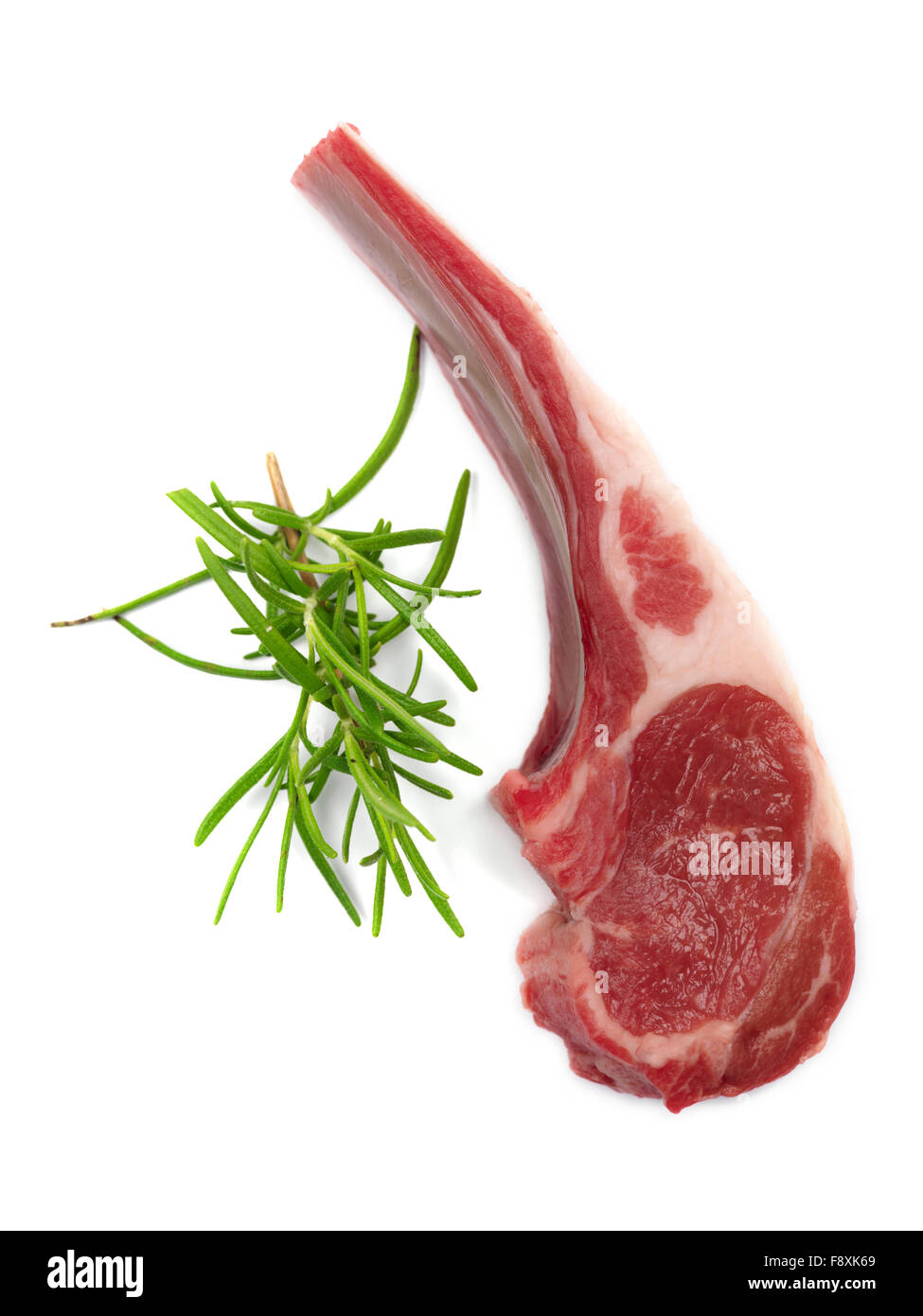 Côtelette d'agneau isolée Banque de photographies et d’images à haute ...