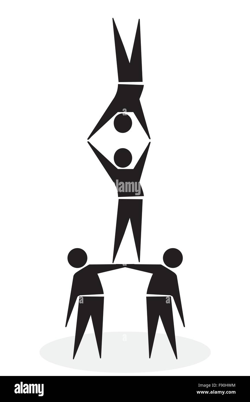 Acrobat pyramid Banque d'images vectorielles - Alamy