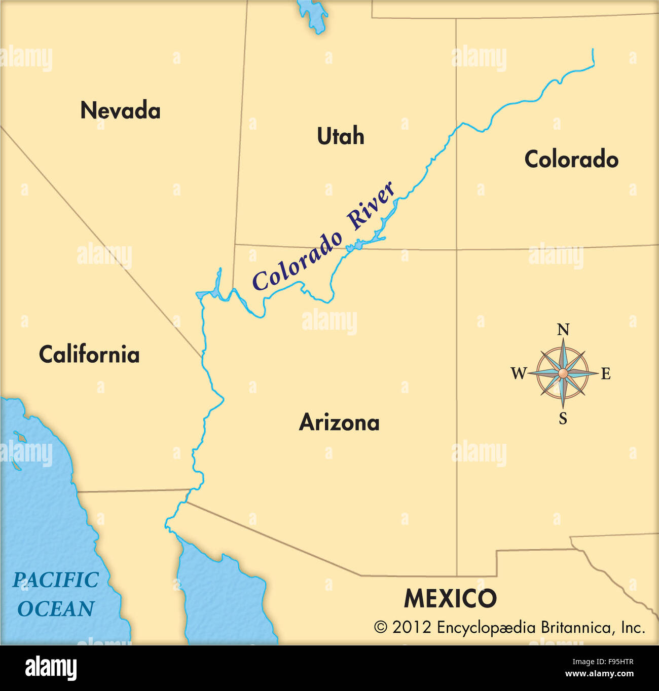 Colorado rivière cartes cartographie géographie Banque de photographies ...
