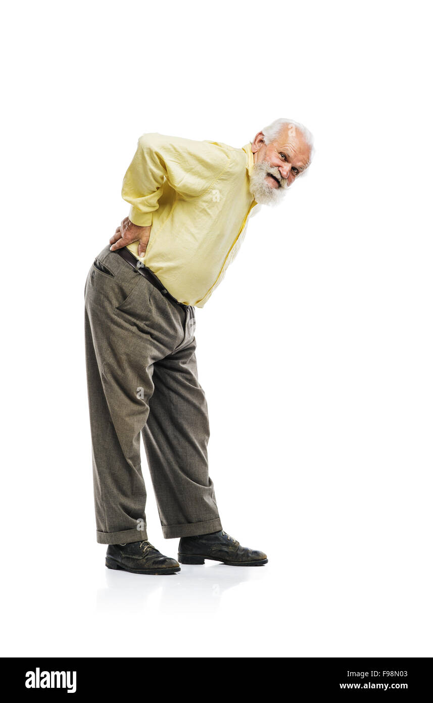 Old man standing isolated back Banque de photographies et d’images à ...