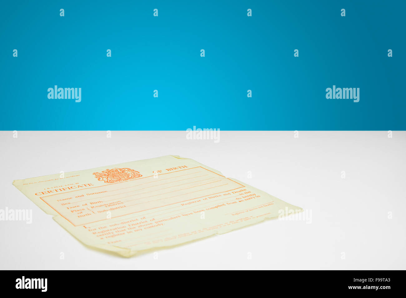 British birth certificate Banque de photographies et d’images à haute résolution - Alamy