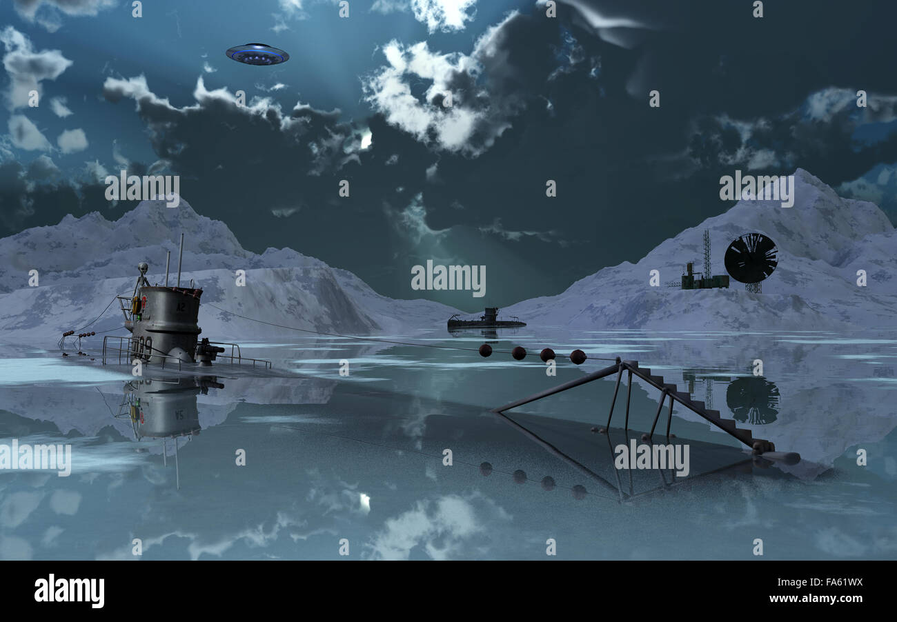La Base 211 nazis , étranger, dit-on, à l'Antarctique Photo Stock - Alamy