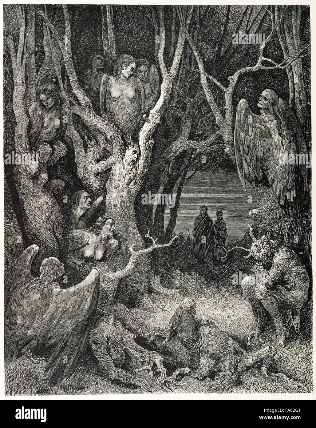 L'Inferno (la Vision de l'Enfer) par le 13c poète italien Dante ...