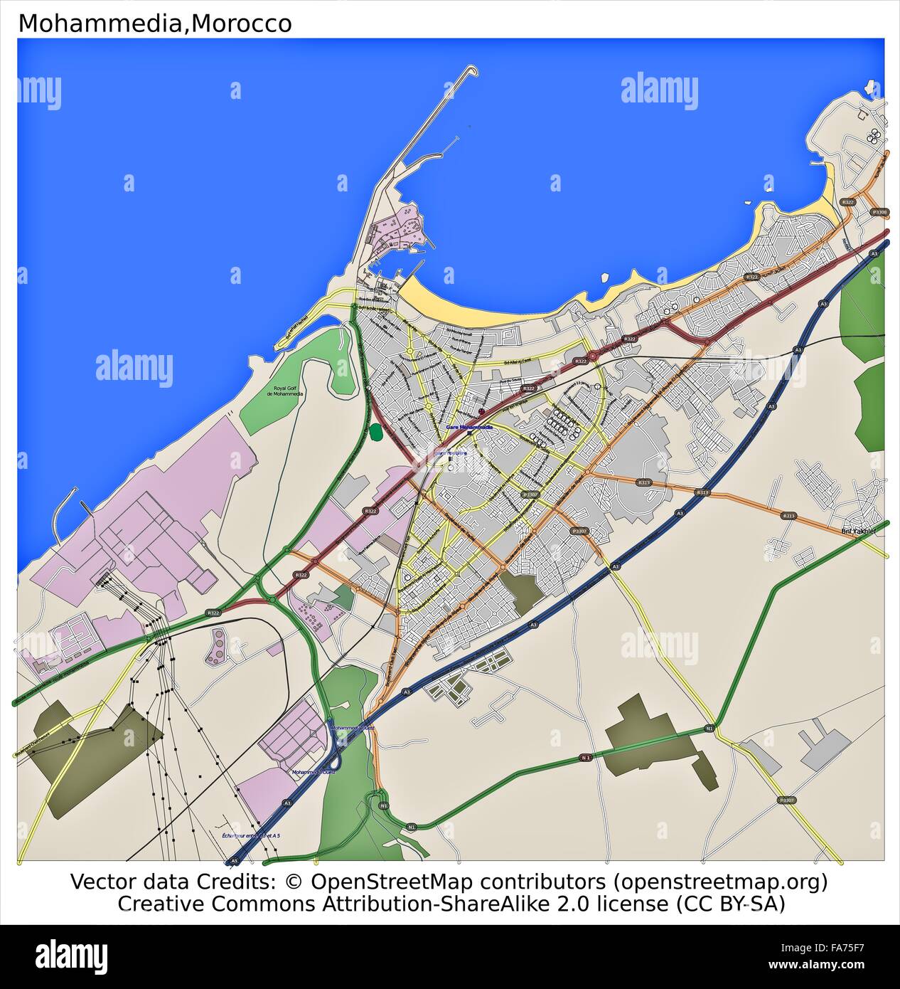 Carte du maroc mohammedia Banque d'image et photos - Alamy