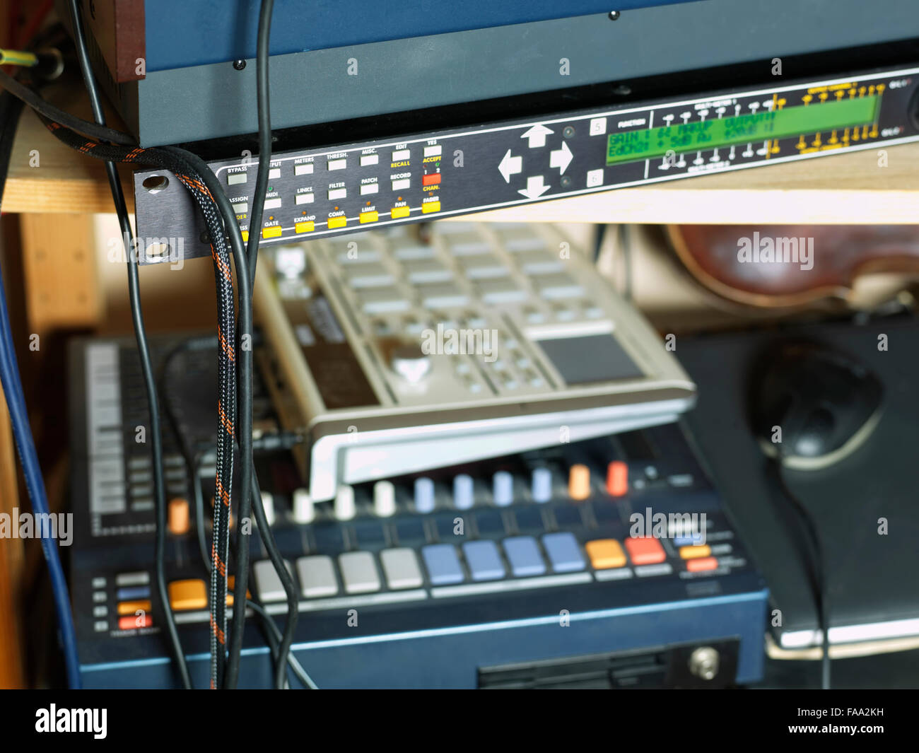 Recording studio equipment patch panel Banque de photographies et d ...
