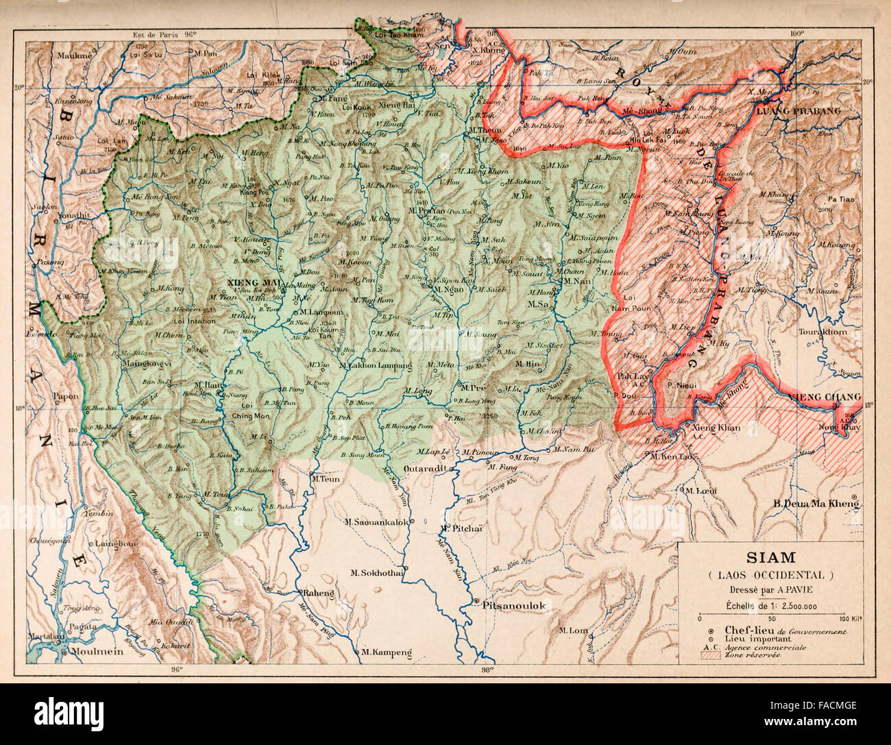 Siam map Banque de photographies et d’images à haute résolution - Alamy