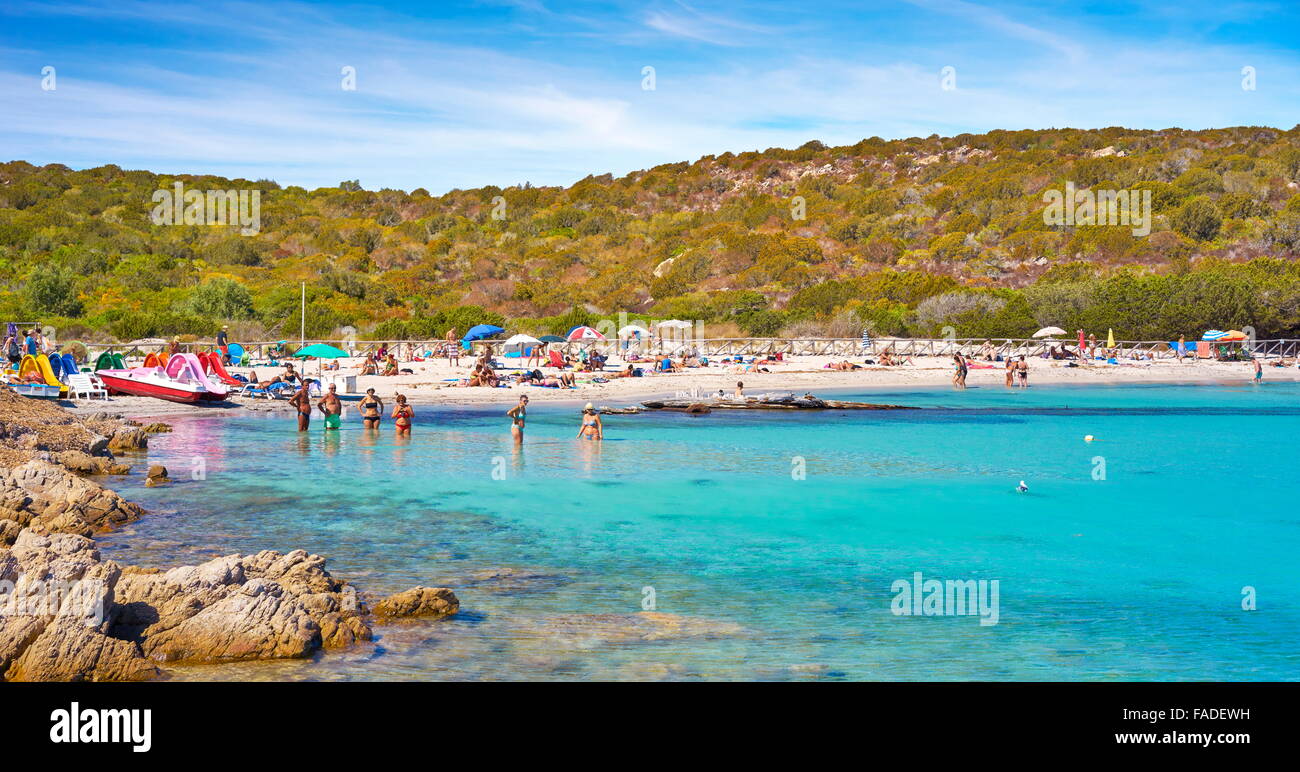 Plage Cala Andreani, l'île de Caprera, Sardaigne, Italie Photo Stock ...