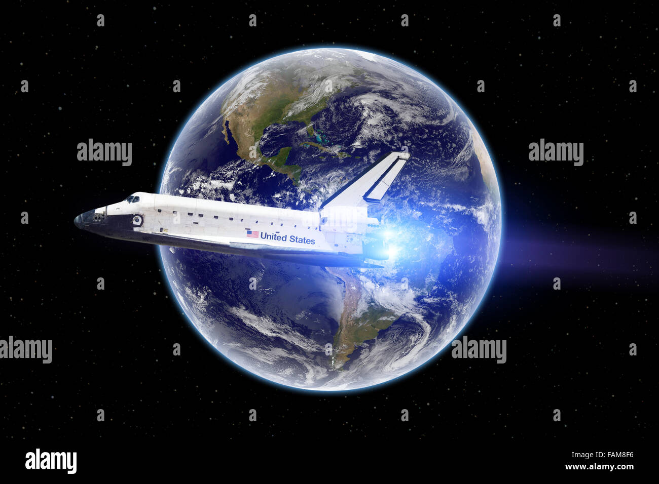 Navette spatiale dans l'espace Banque de photographies et d’images à ...