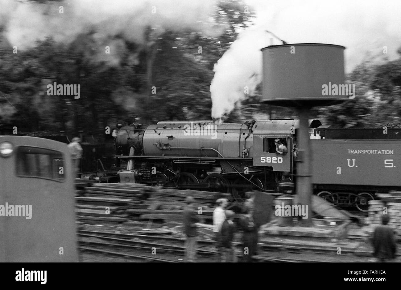 Conservation de la vapeur ferroviaire 1977 Banque d'images noir et ...