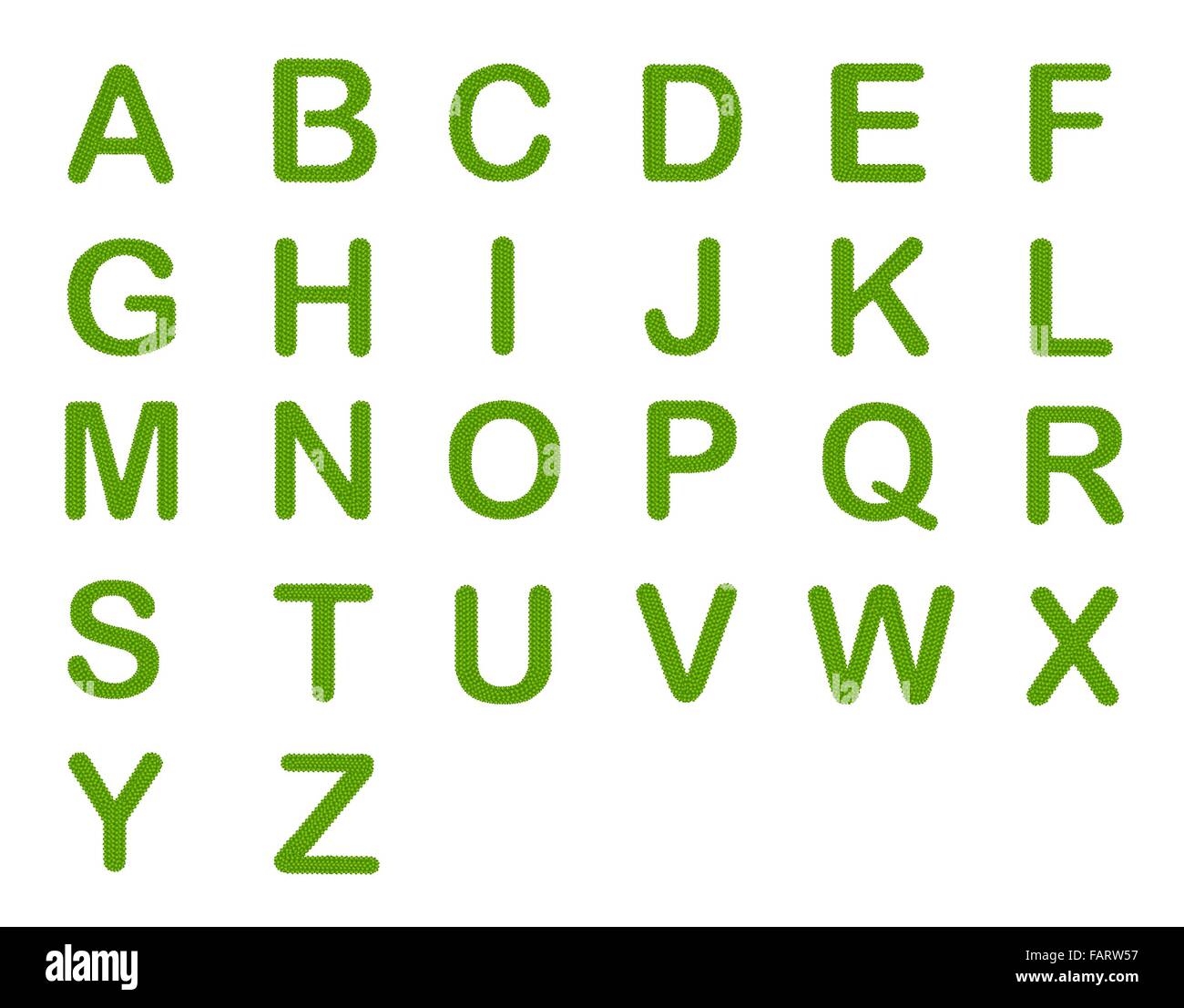 Lettre de A à Z, des lettres de l'alphabet en trèfle à quatre feuilles ...