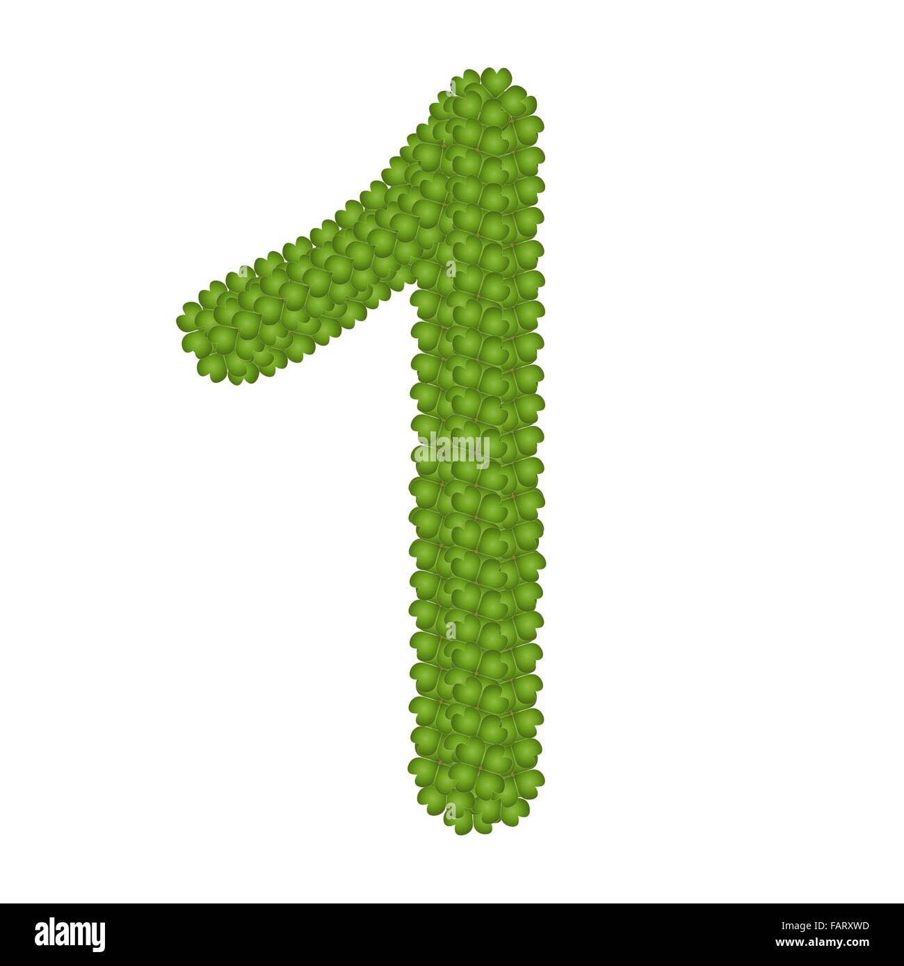 Les chiffres de l'alphabet, Trèfle à Quatre feuilles avec un chiffre ...