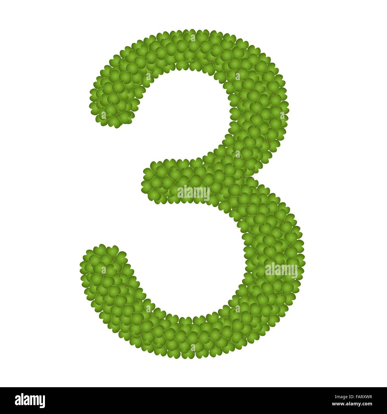 Les chiffres de l'alphabet, Trèfle à Quatre feuilles avec les chiffres ...