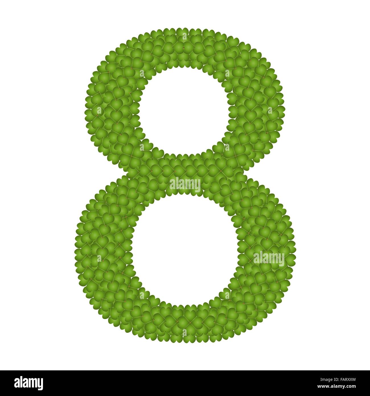 Les chiffres de l'alphabet, Trèfle à Quatre feuilles avec les chiffres ...