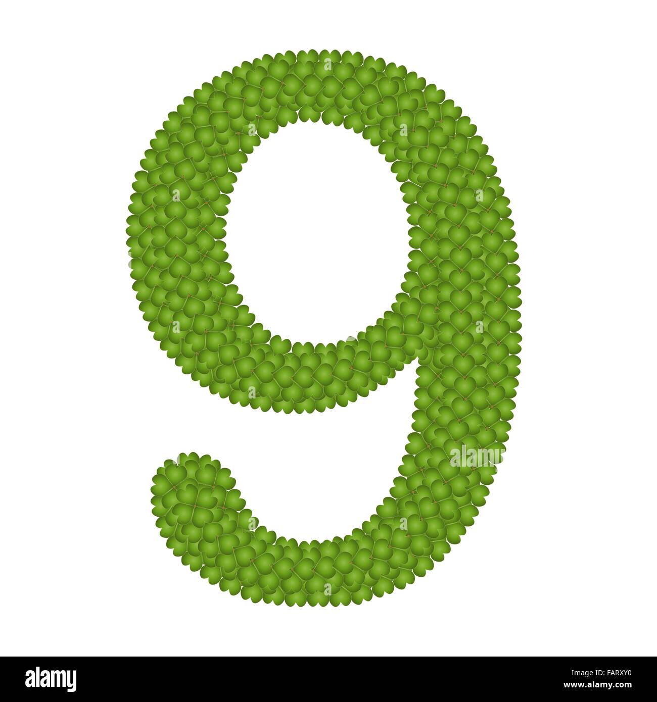 Les chiffres de l'alphabet, Trèfle à Quatre feuilles avec les chiffres ...