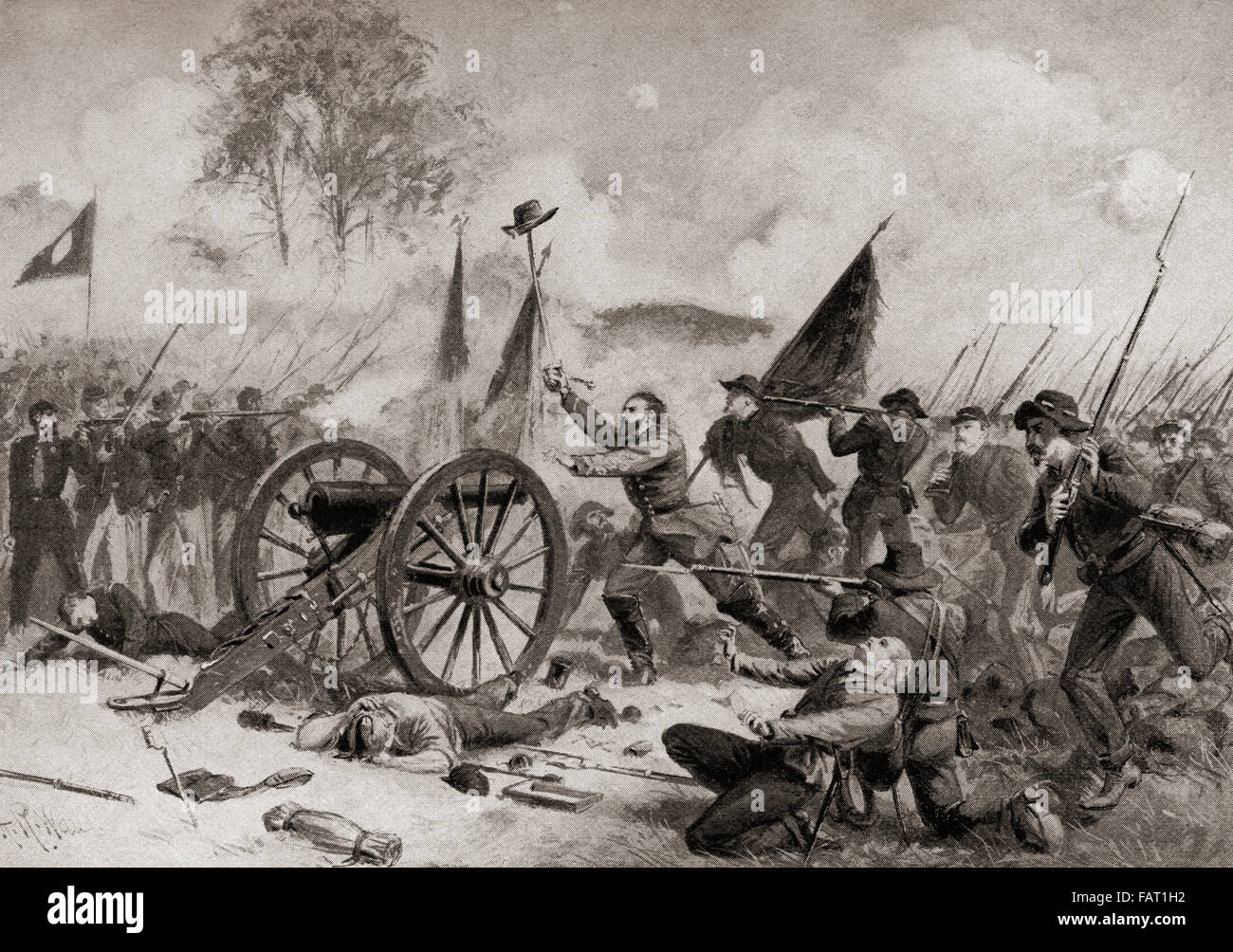 La charge de Pickett, Cemetery Ridge, le 3 juillet 1863, le dernier ...