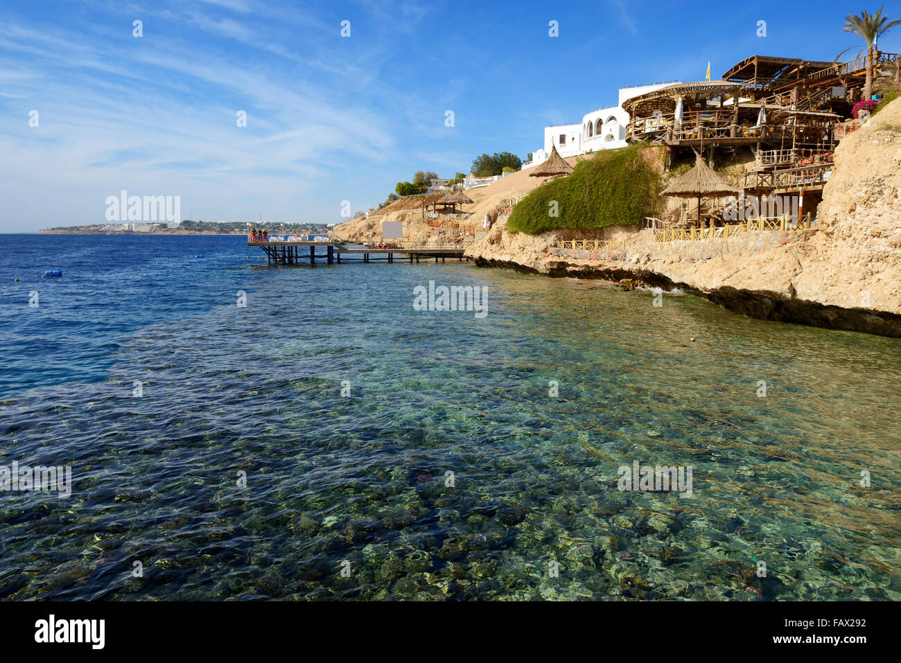 Plage de l'hôtel de luxe, Charm el-Cheikh, Égypte Photo Stock - Alamy