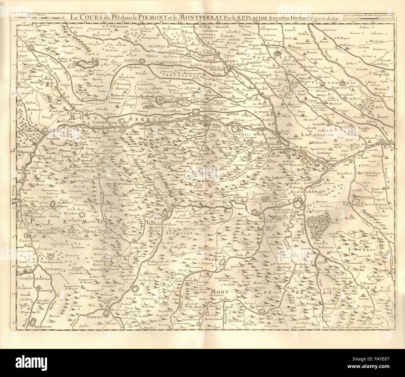 Mappa di piemonte Banque de photographies et d’images à haute ...