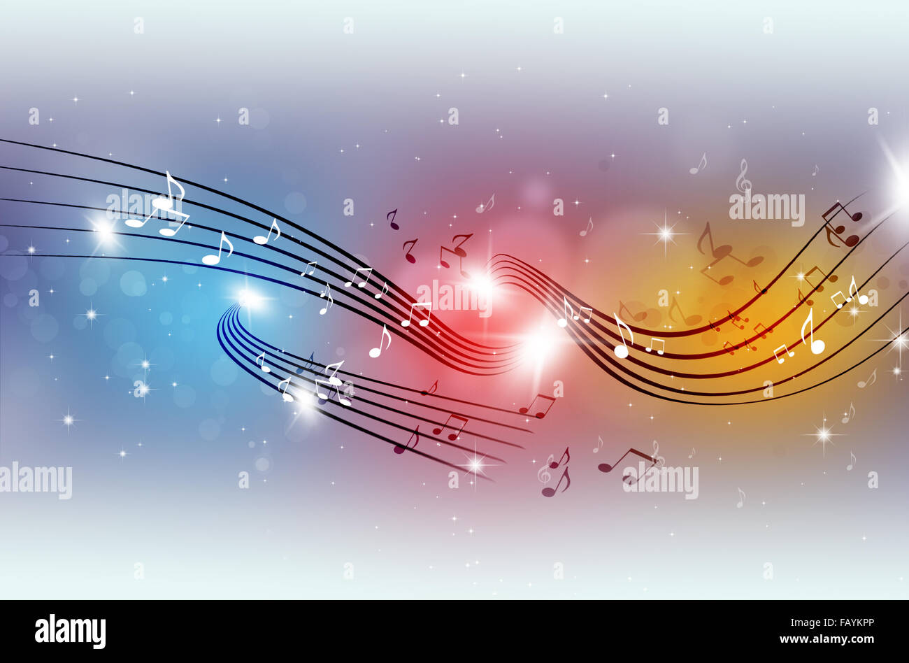 Party music notes multicolor background Banque de photographies et d ...