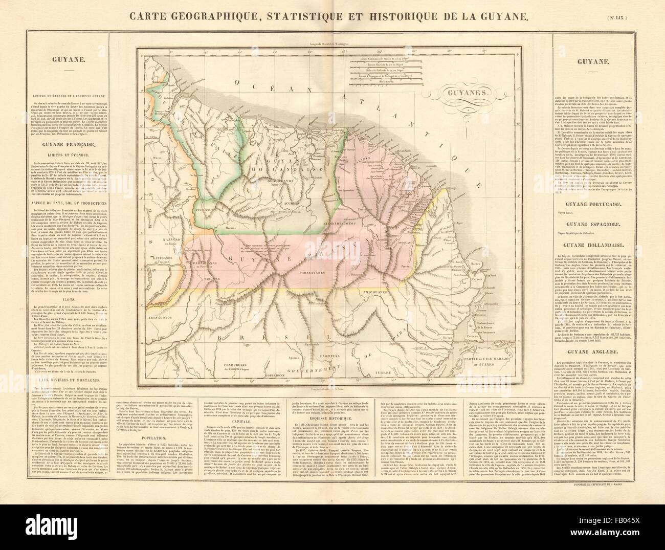 "Guyane française et hollandaise et anglaise'. Guiane Suriname. BUCHON ...