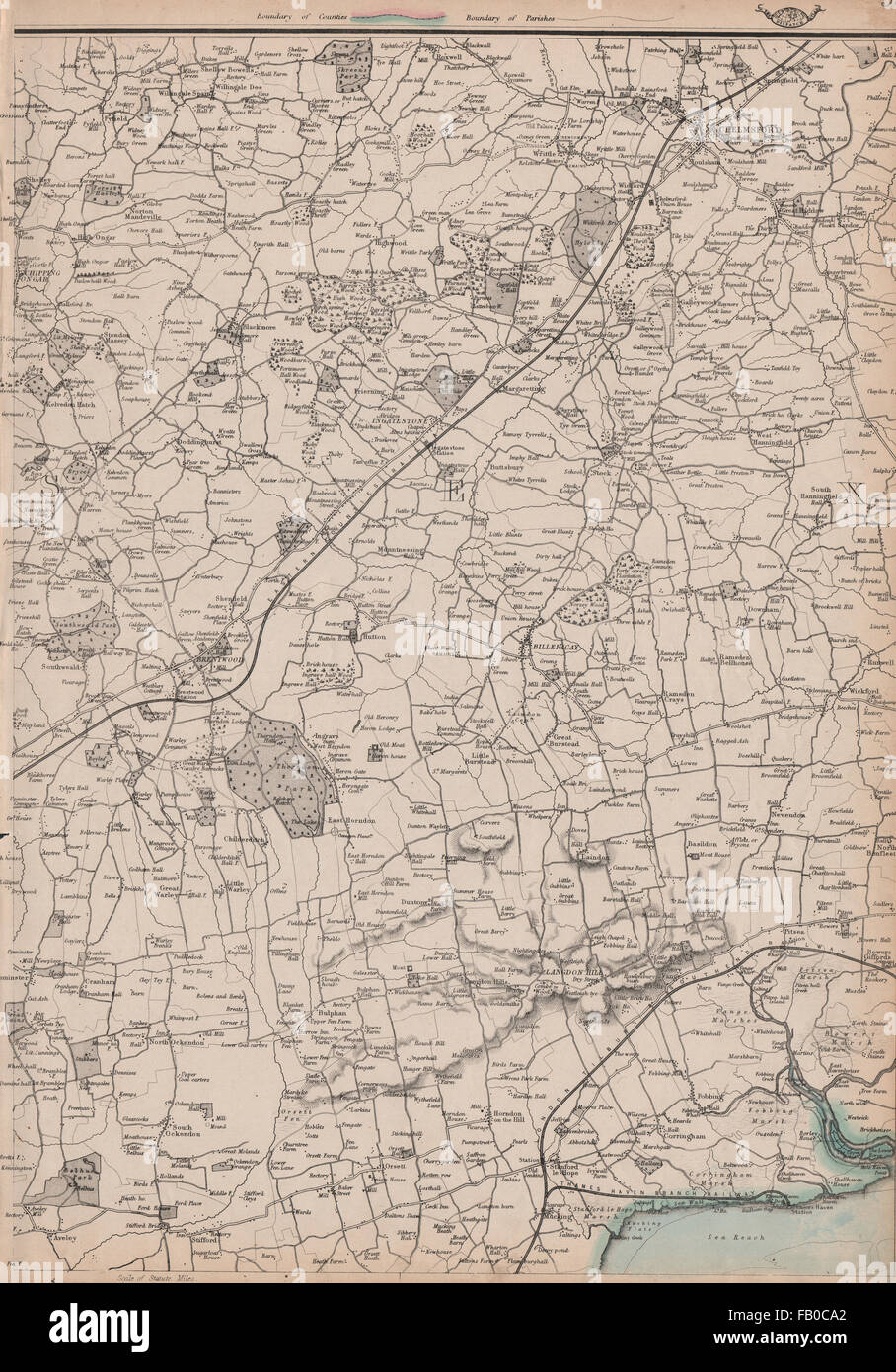 Mapa de billericay Banque de photographies et d’images à haute ...