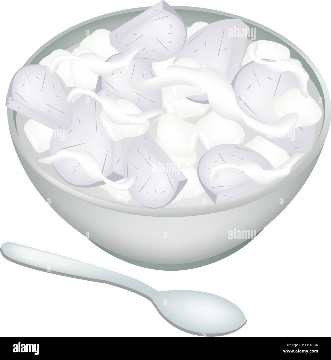 Dessert thaïlandais, une illustration de Sweet Ripe Taro bouilli dans ...