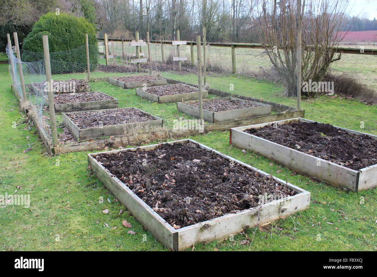 Jardin potager clôturé Banque de photographies et d’images à haute ...