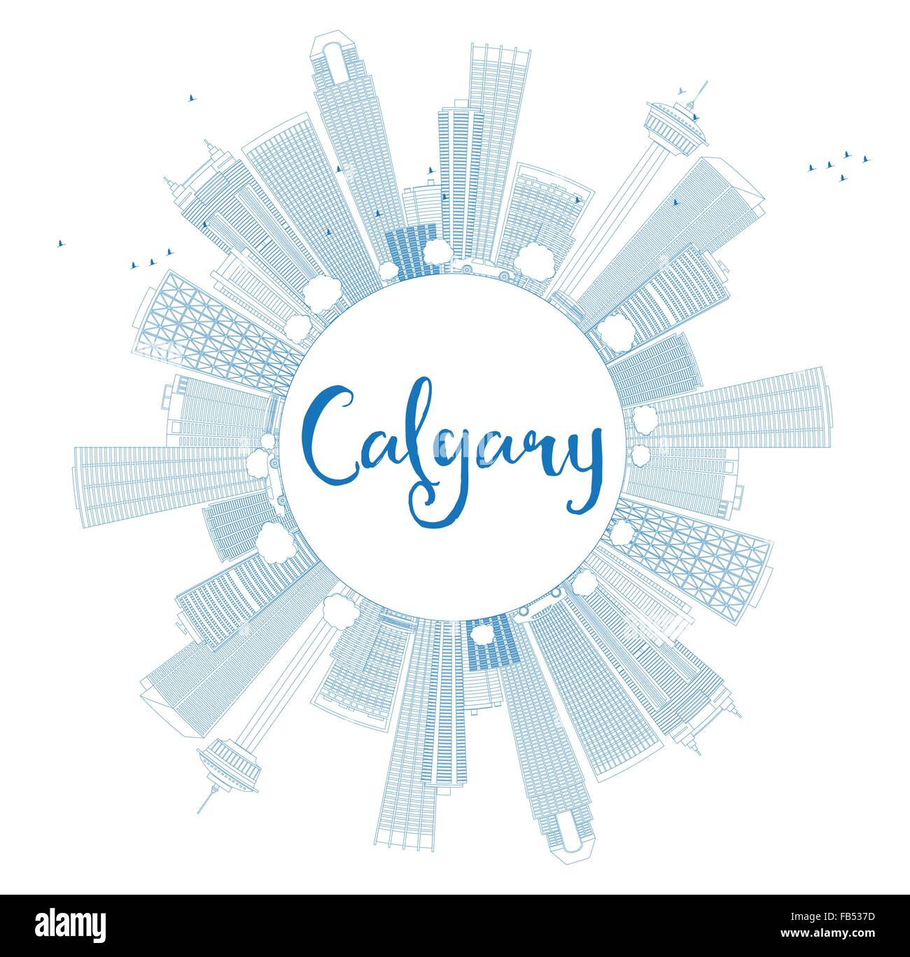 Calgary skyline Banque d'images vectorielles - Alamy