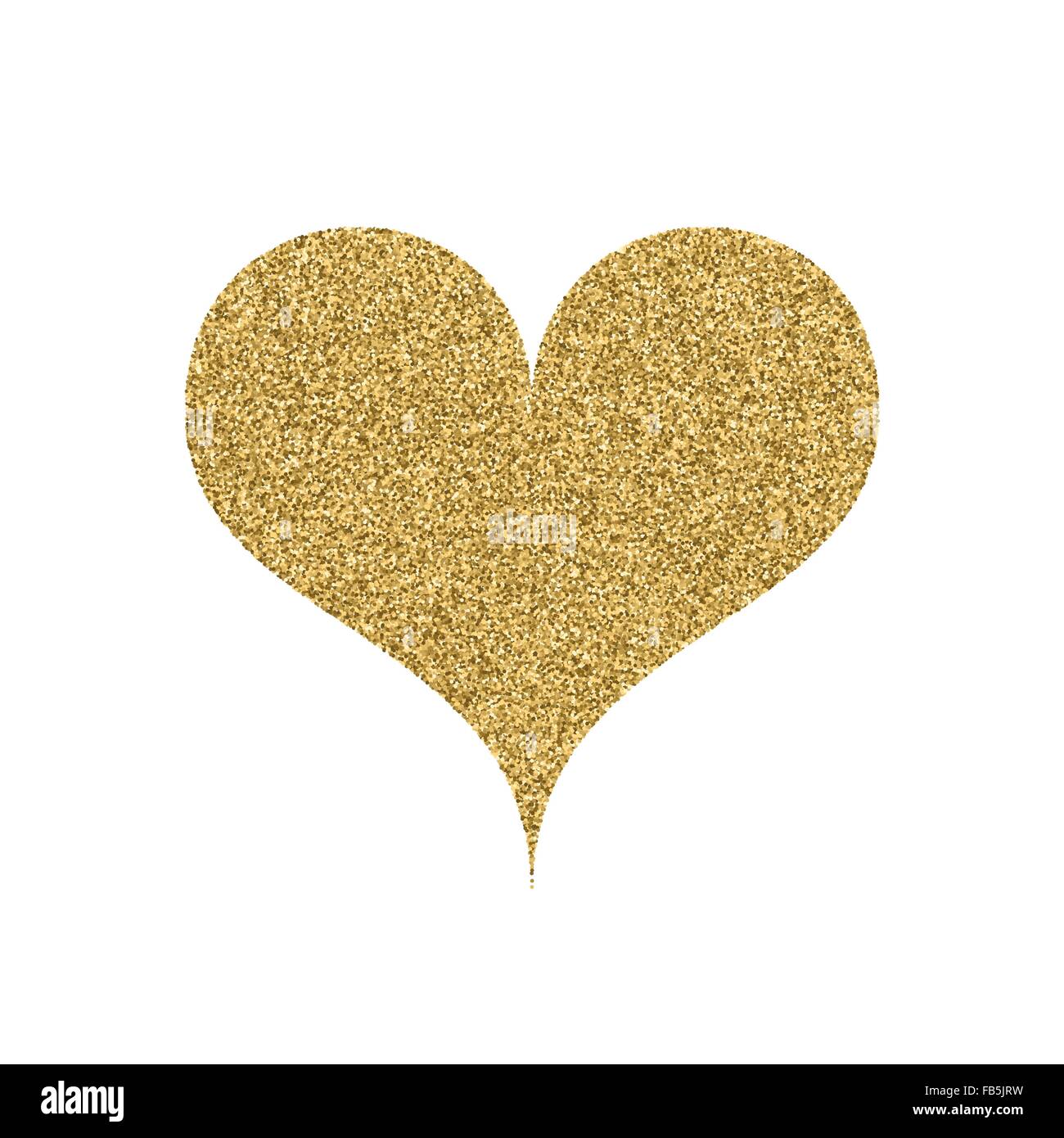 Vector illustration d'un coeur gold Image Vectorielle Stock - Alamy