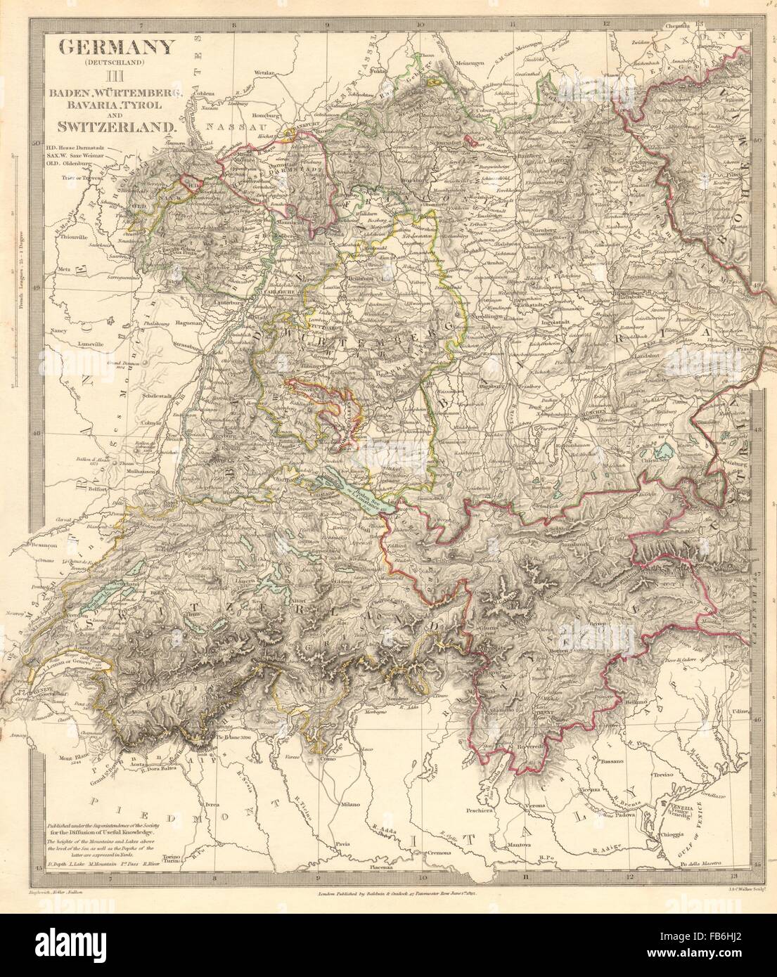 Austria map 1848 Banque de photographies et d’images à haute résolution ...