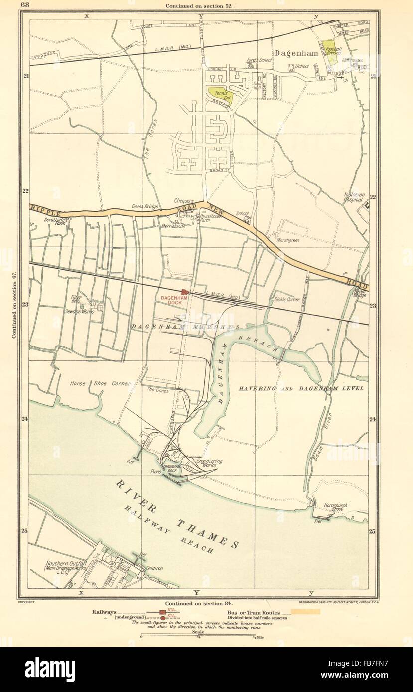 Carte de dagenham de satellite Banque de photographies et d’images à ...