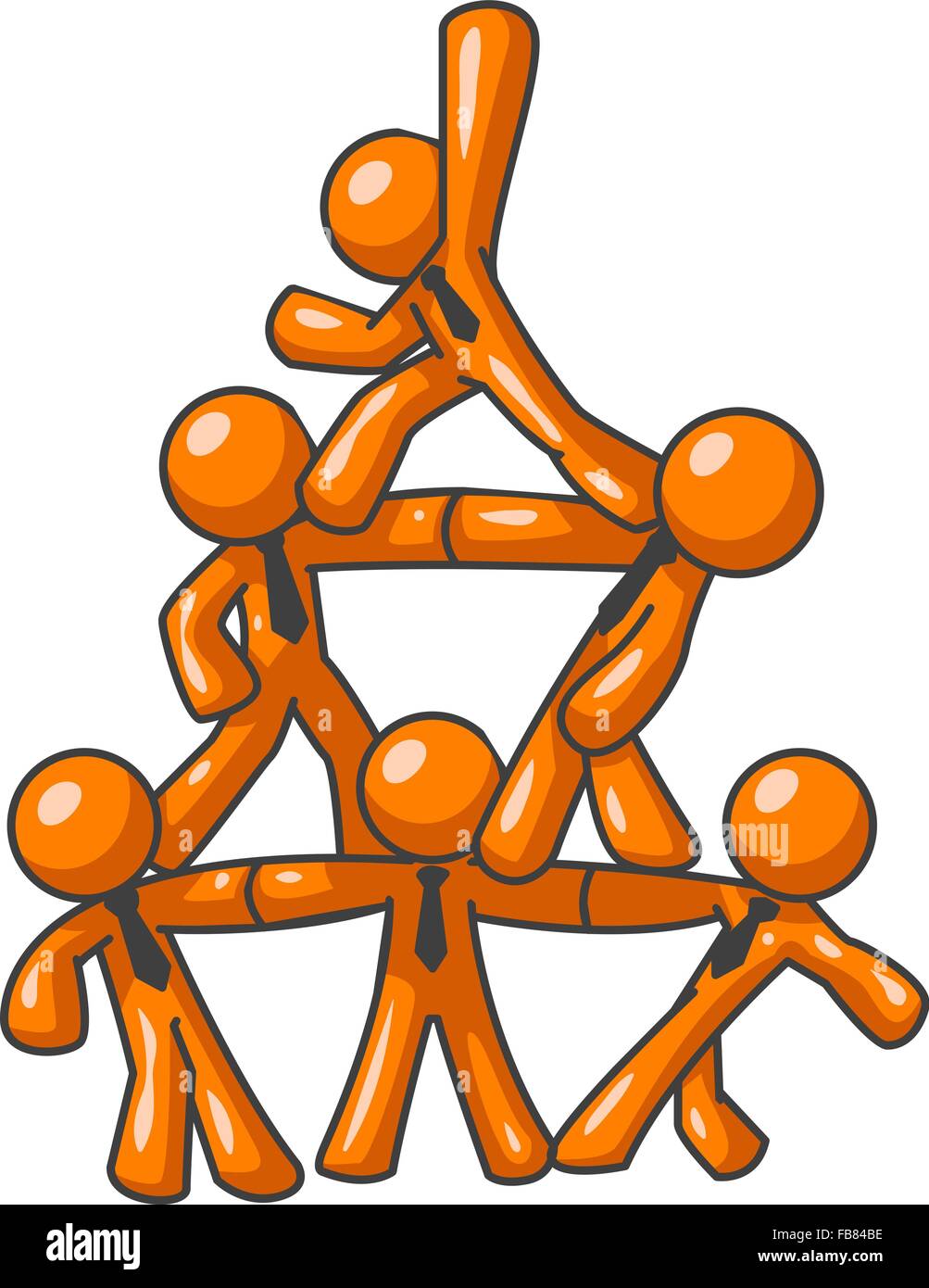 Pyramide humaine Banque d'images vectorielles - Alamy