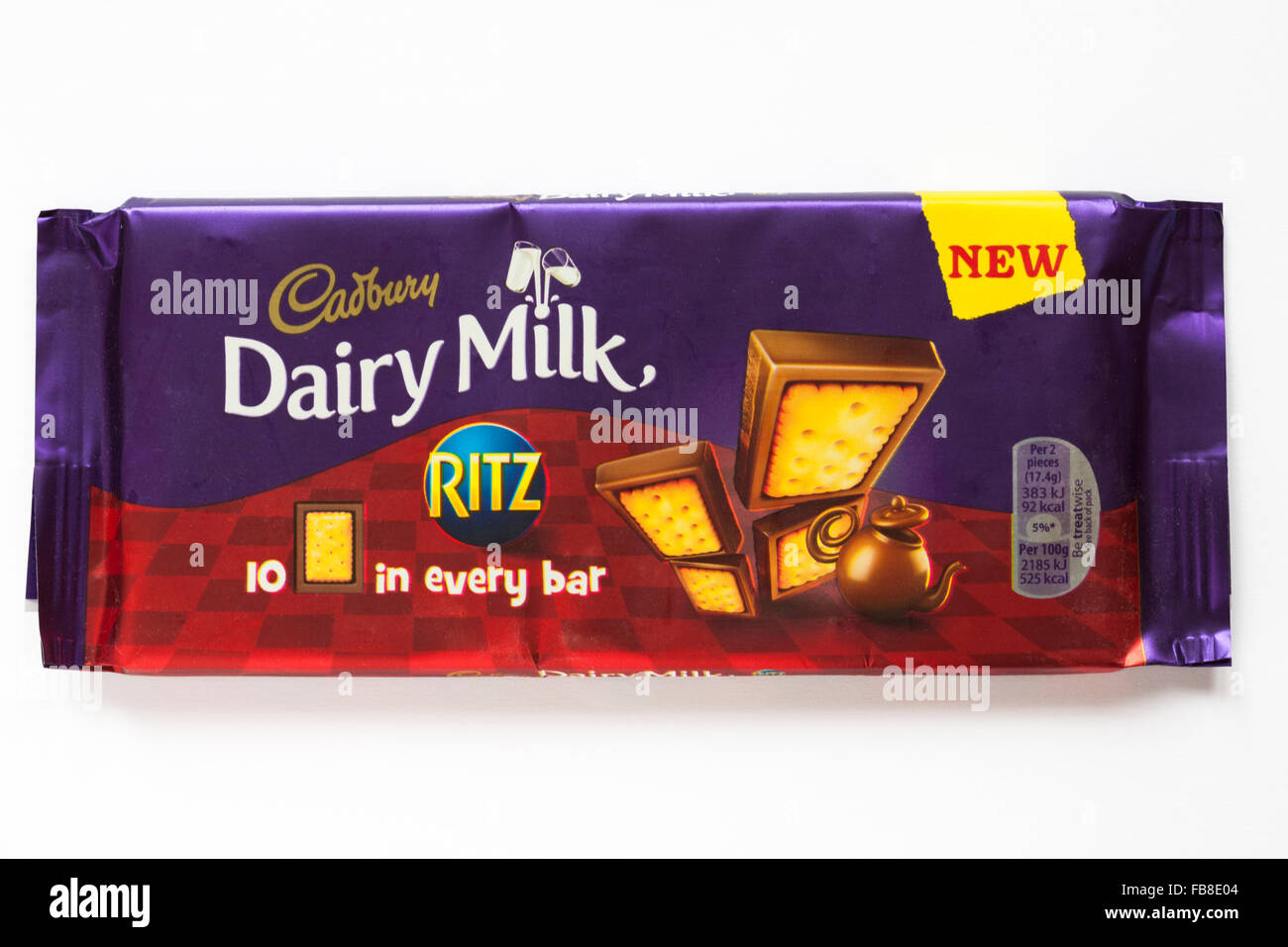 Barre de chocolat au lait laitier ritz Banque d'images détourées - Alamy