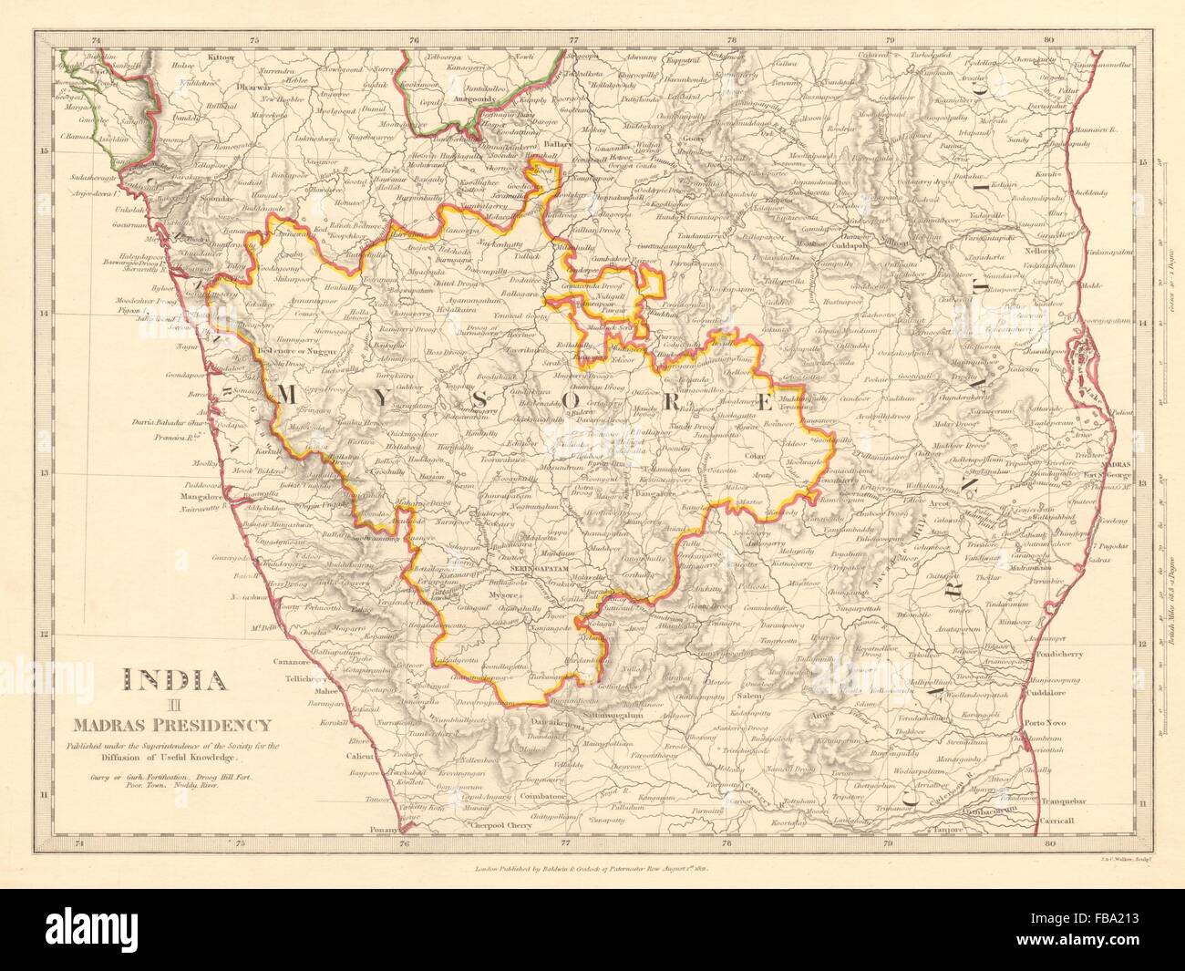 Mysore map Banque de photographies et d’images à haute résolution - Alamy