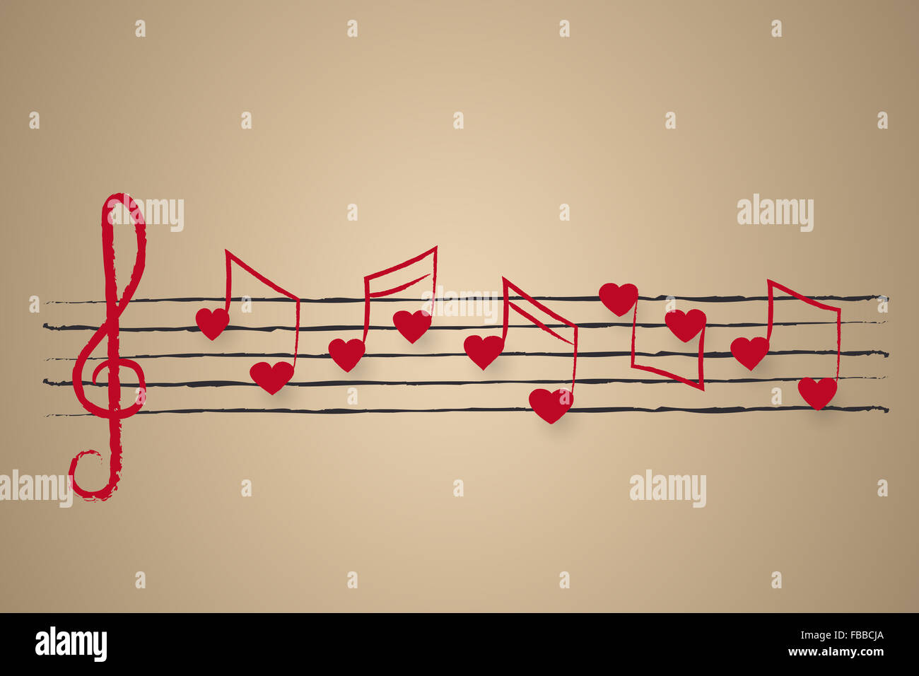 Carte de voeux de mariage ou design avec partitions avec notes de ...