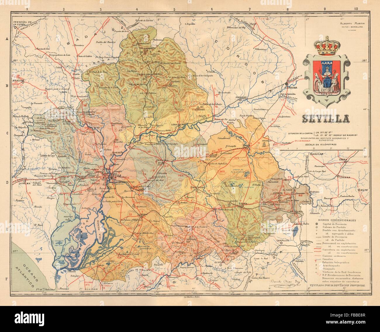 Map of seville Banque de photographies et d’images à haute résolution ...