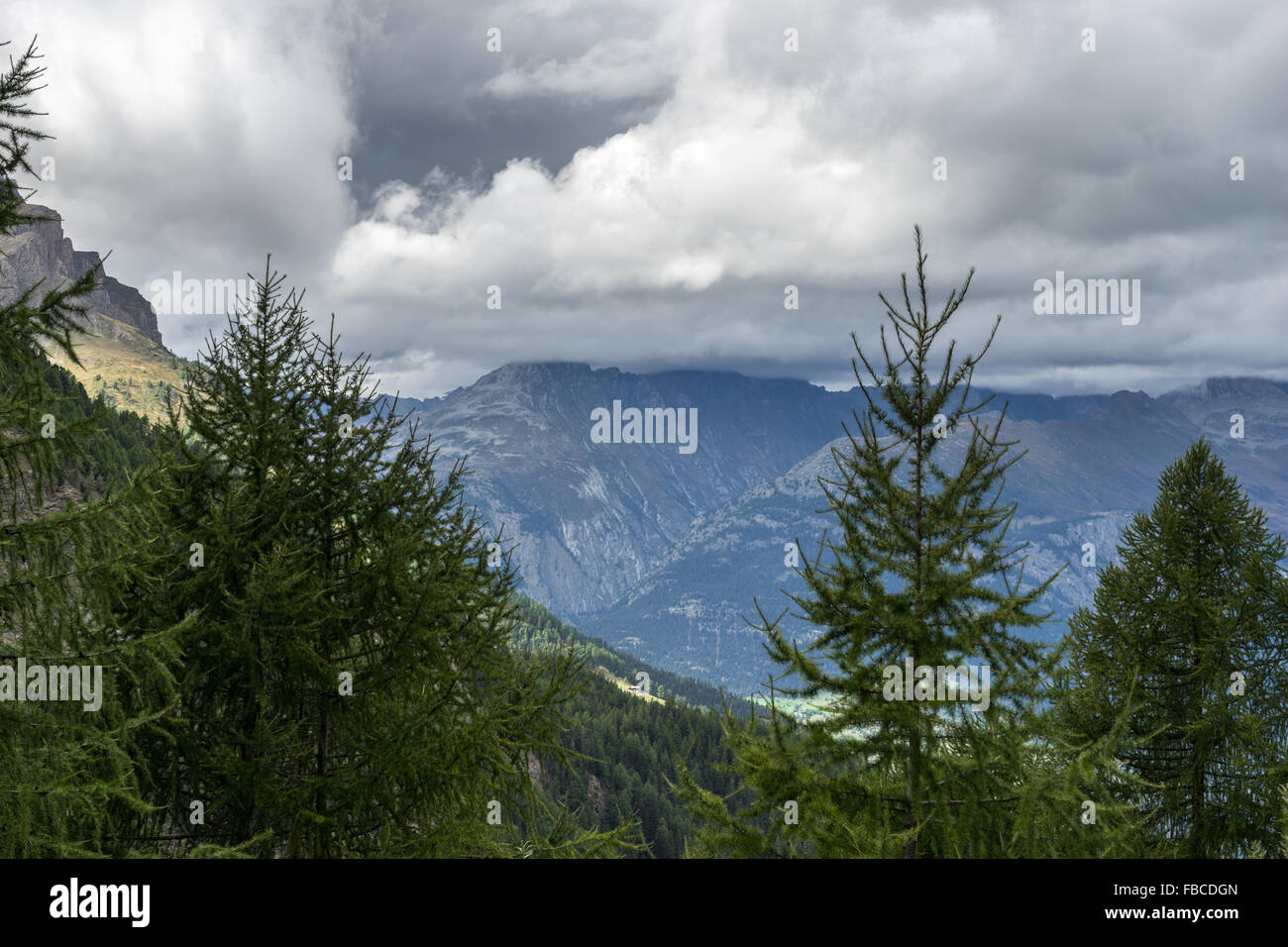 Vue depuis le col du Simplon en Suisse Photo Stock - Alamy