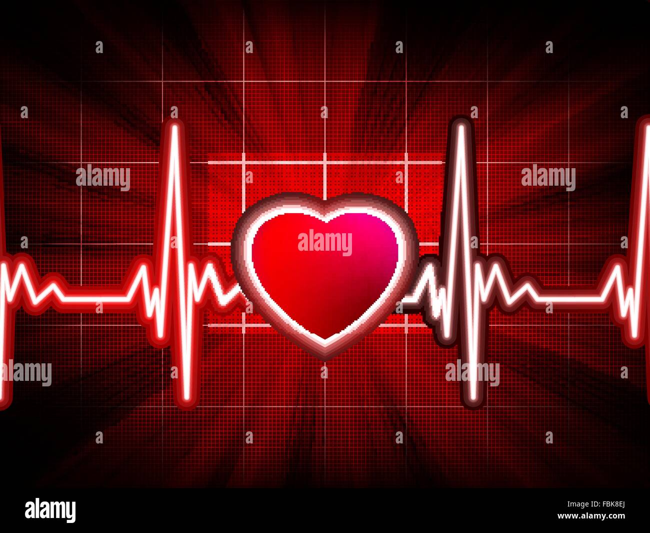 Fond ecran battement coeur Banque d'images vectorielles - Alamy
