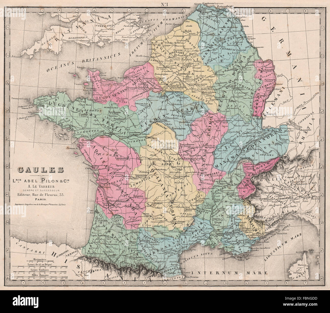 GAULES. La Gaule romaine/France. Les provinces. Aquitaine Lugdunensis ...