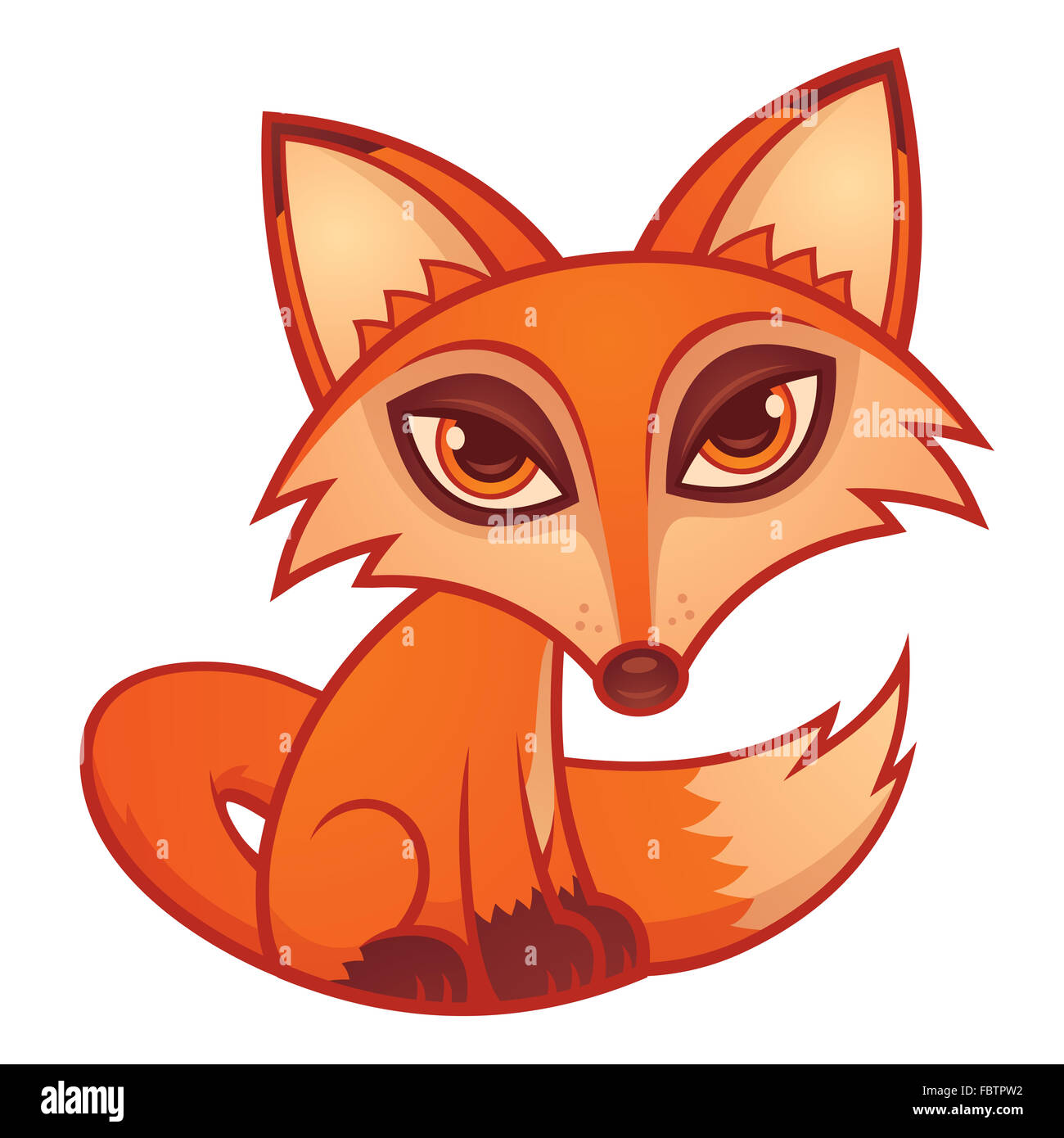 Dessin animé le renard roux Photo Stock - Alamy