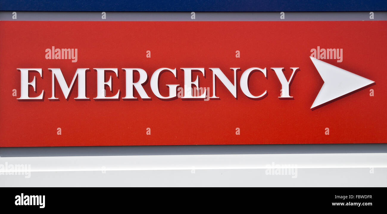 Emergency sign Banque de photographies et d’images à haute résolution ...