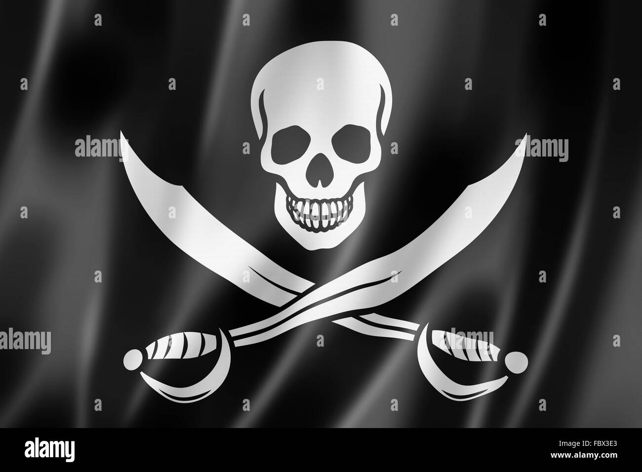 Symbole Jolly Roger Banque d'images noir et blanc - Alamy