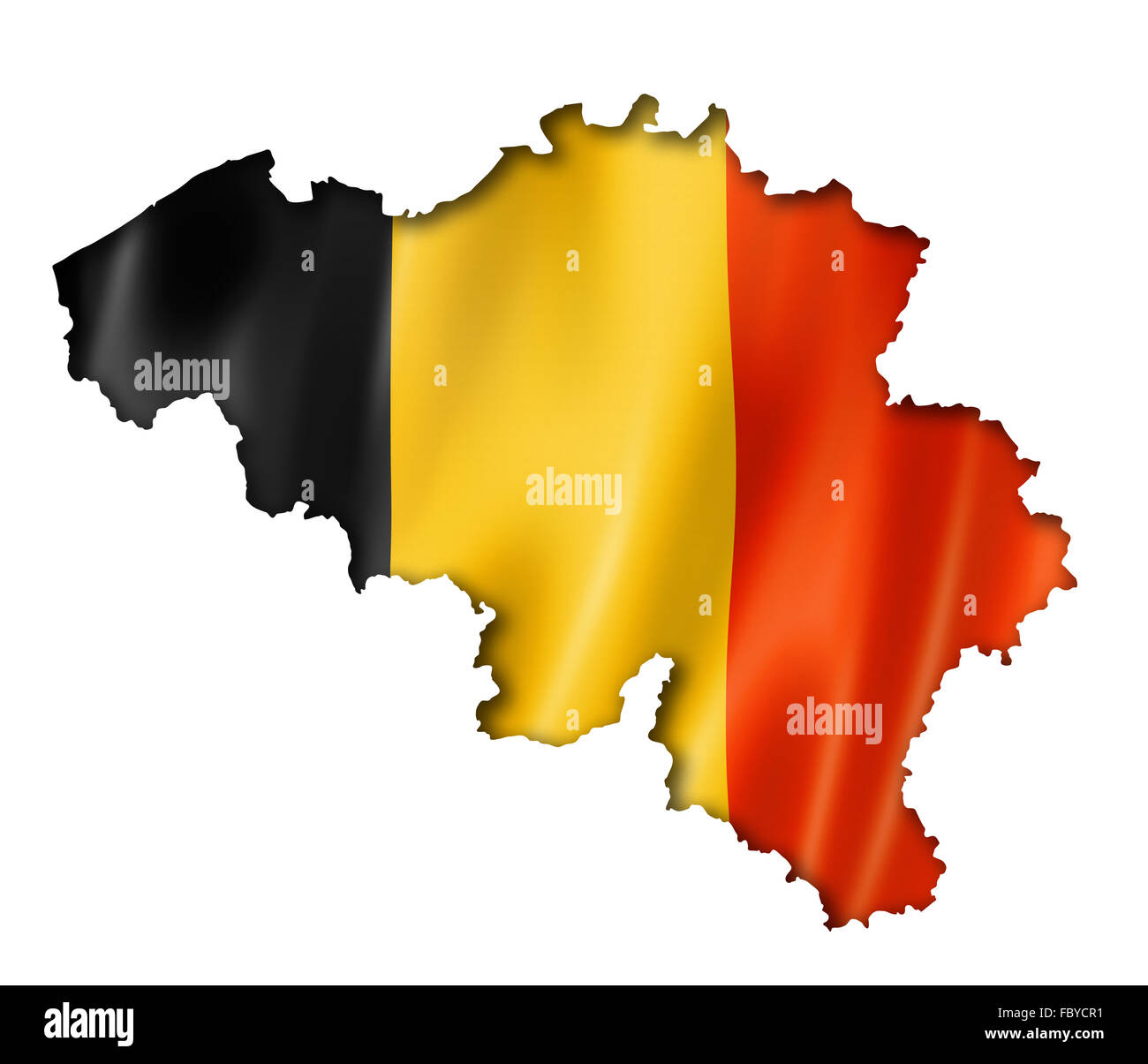 Drapeau belge flottant Banque d'images détourées - Alamy