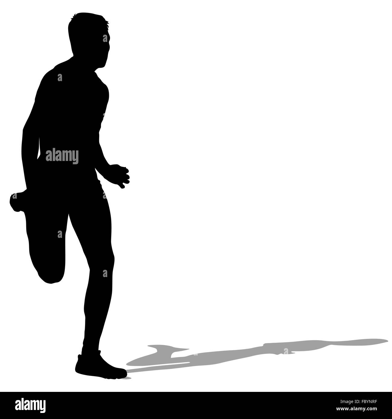 L'exécution de silhouettes. Vector illustration Photo Stock - Alamy