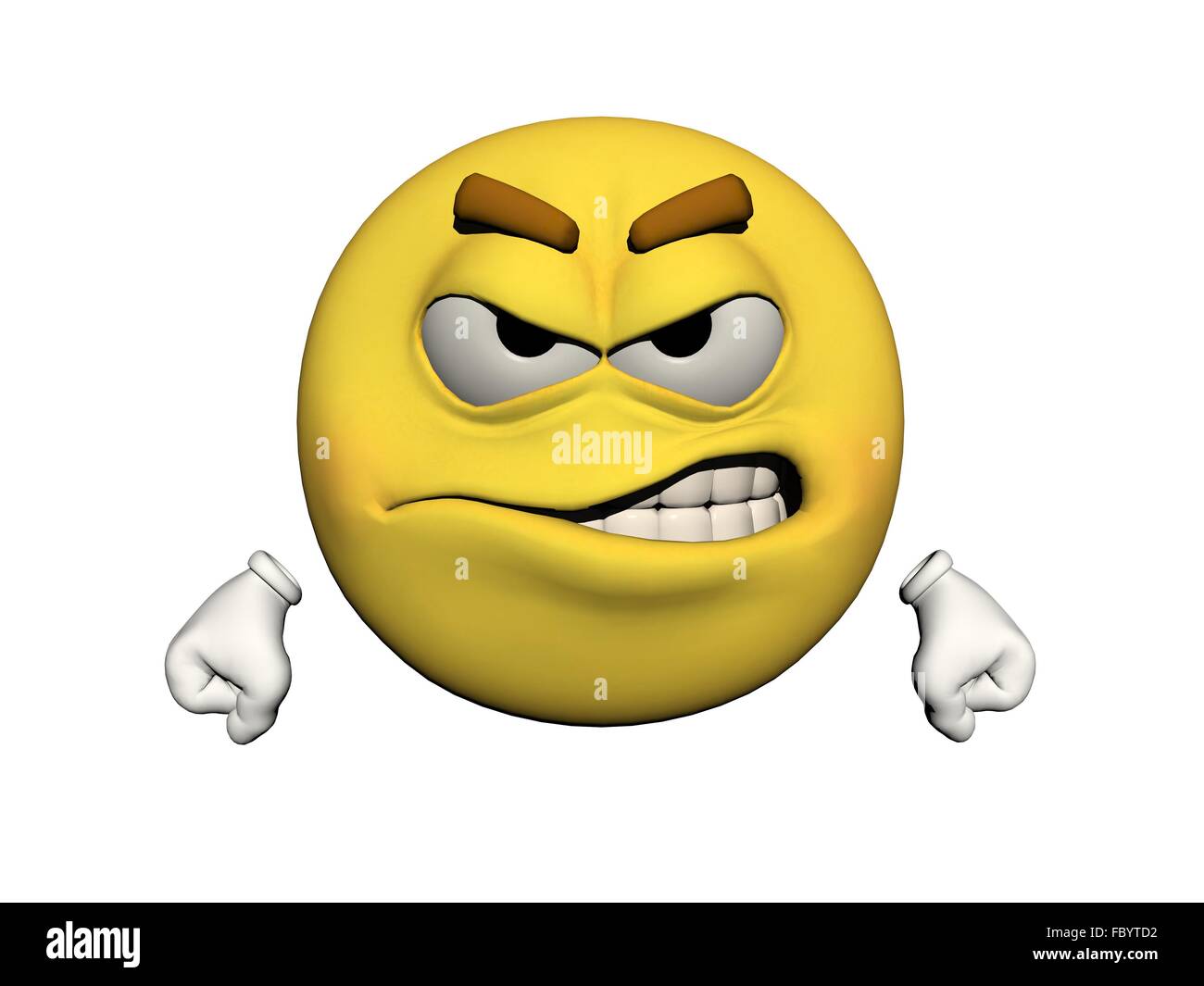 émoticône en colère Photo Stock - Alamy