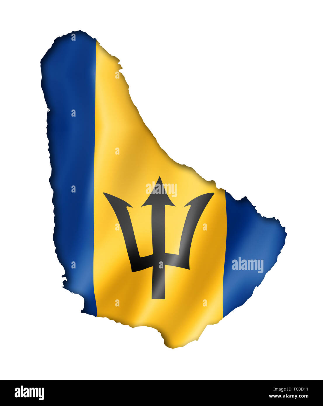 Carte Drapeau Barbade Photo Stock - Alamy