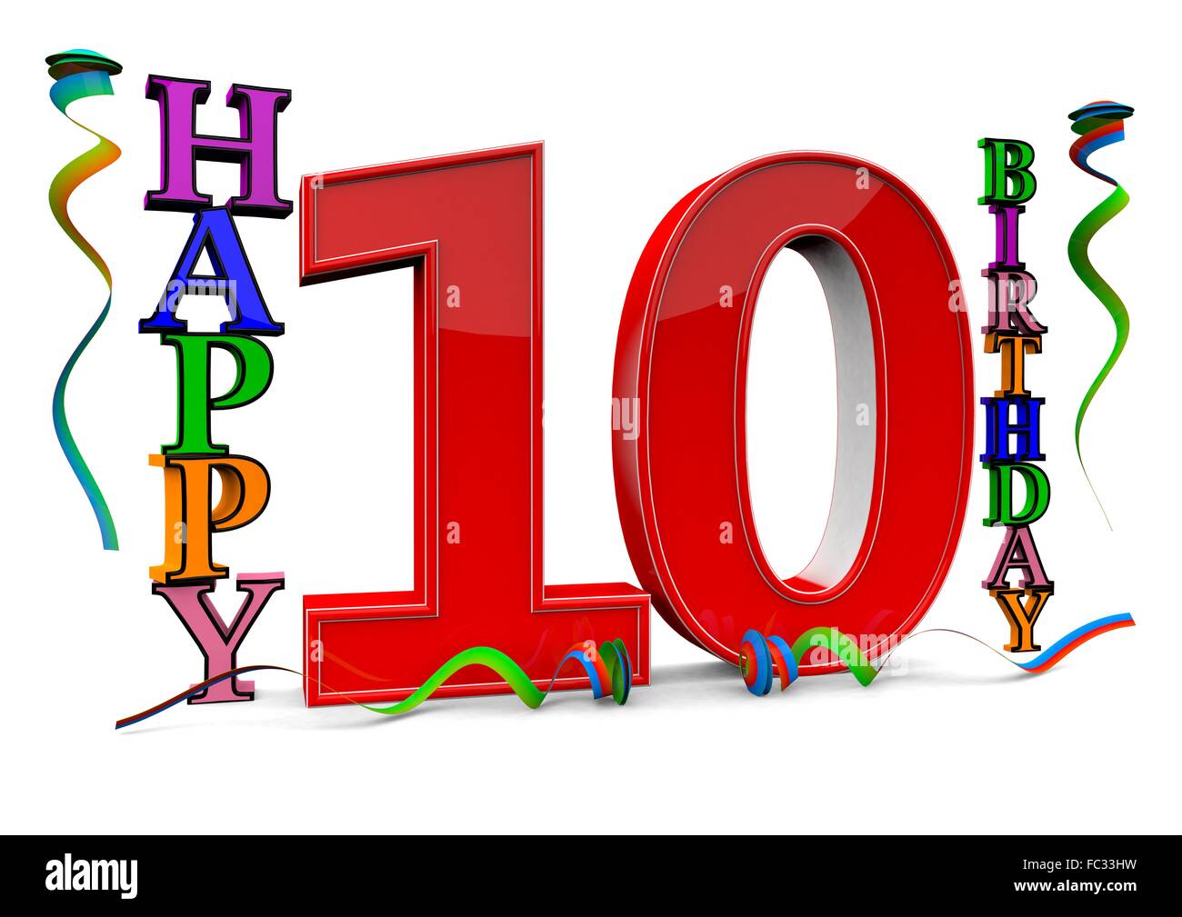 Carte d'anniversaire 10 ans Banque de photographies et d’images à haute ...