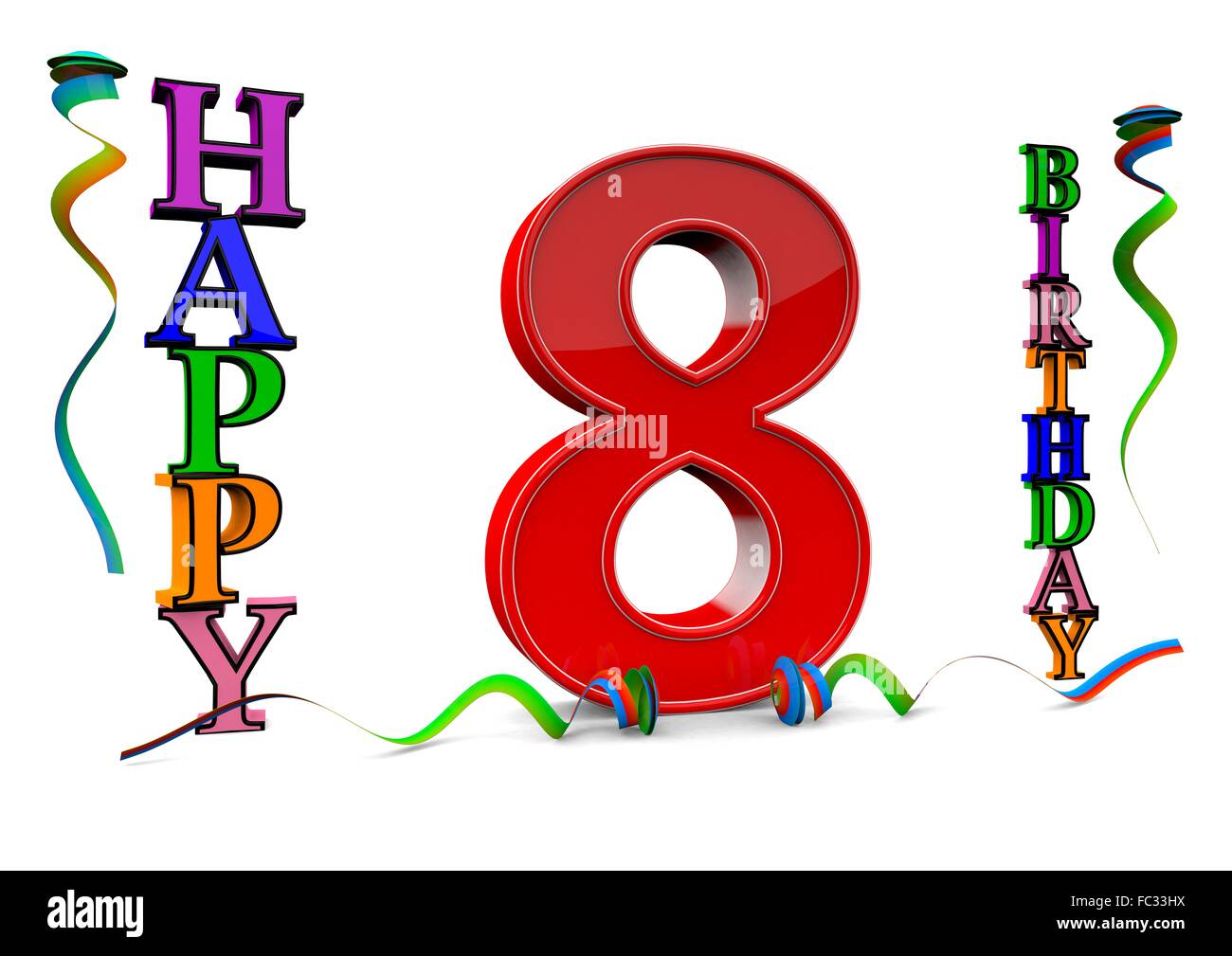 Carte anniversaire 8 ans Banque de photographies et d’images à haute ...