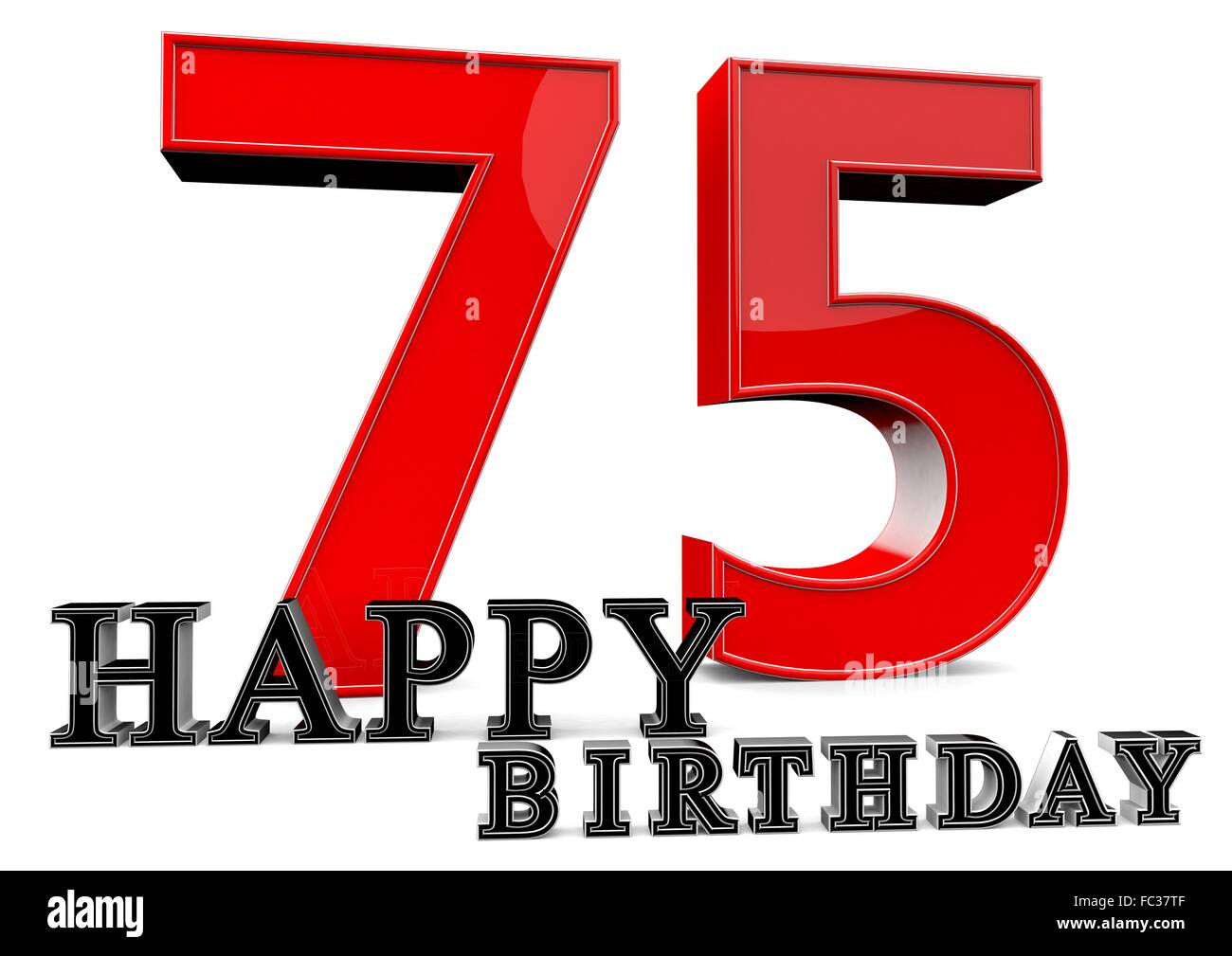 Anniversaire de 75 ans Banque d'images détourées - Alamy