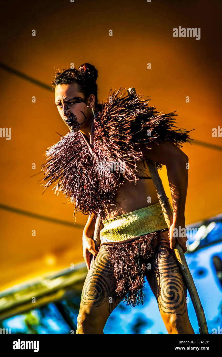 Haka maori ancestral war cry Banque de photographies et d’images à ...