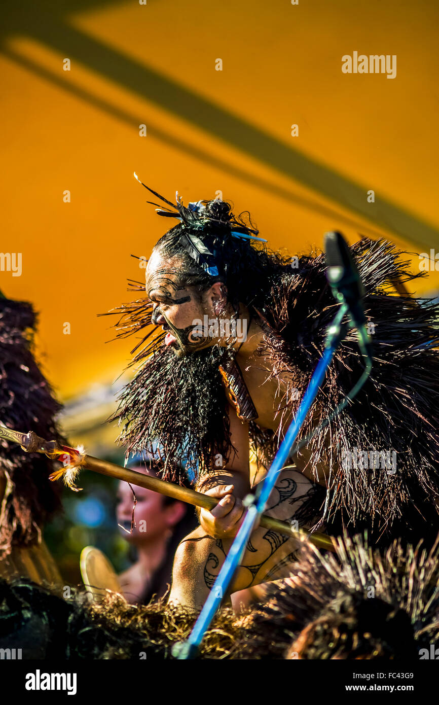 Haka maori ancestral war cry Banque de photographies et d’images à ...